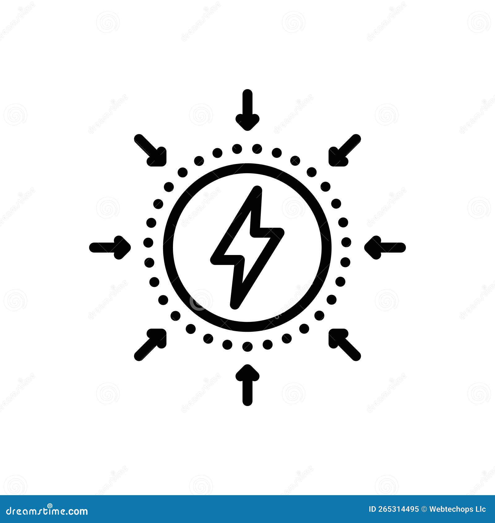 Black Line Icon for Impacts, Effect and Bolt Stock Vector ...