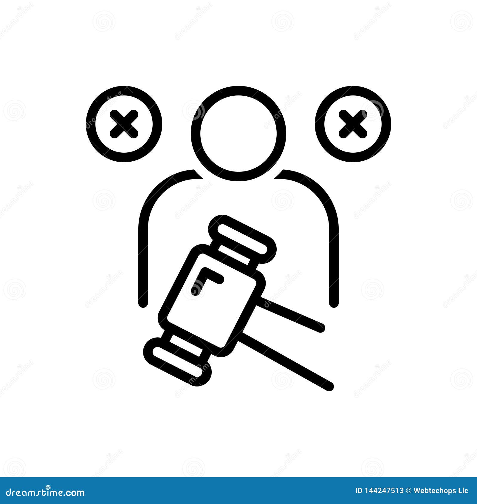 Black Line Icon for Impeachment, Blame and Defect Stock Vector ...