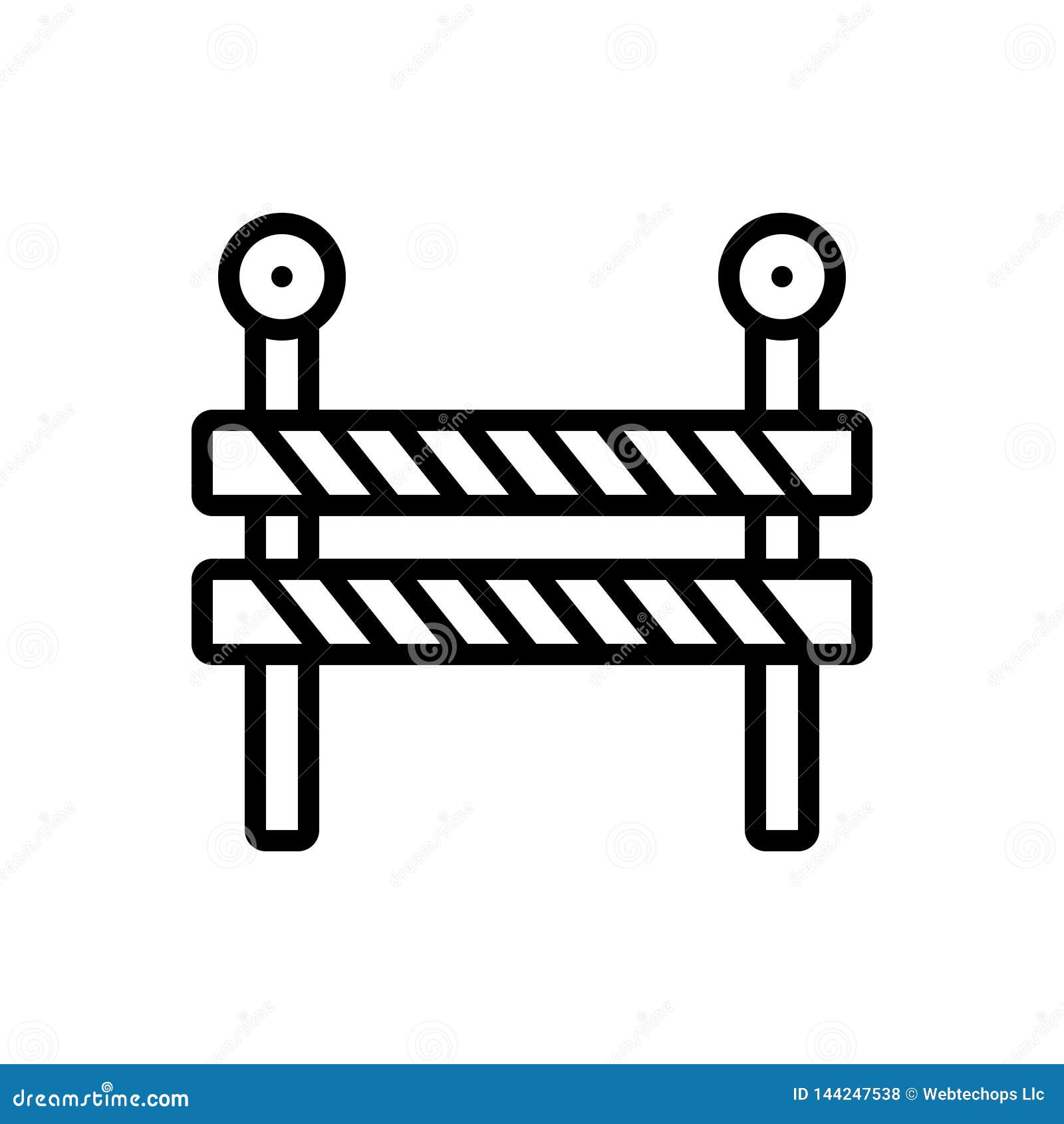 Black Line Icon for Impediment, Obstacle and Hindrance Stock ...