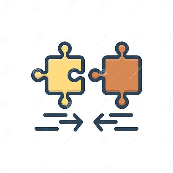 Color Illustration Icon for Implication, Involve and Perform Stock ...