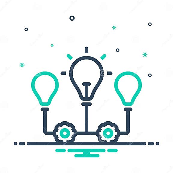 Mix Icon for Implications, Conclusion and Indication Stock Illustration ...