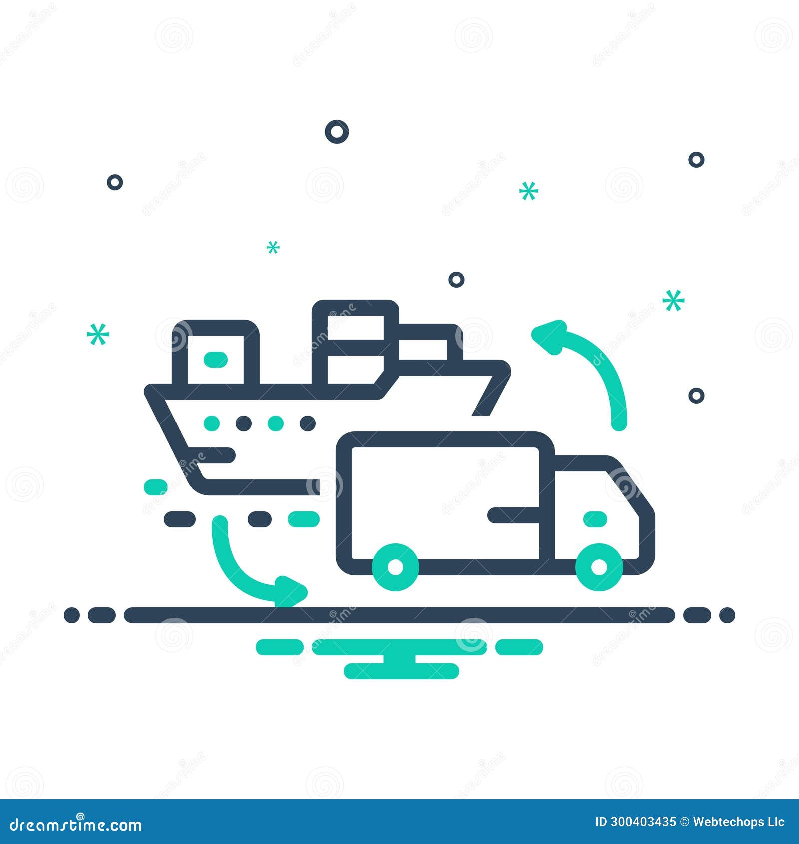 Mix Icon for Import Export, Shipping and Transport Stock Vector ...