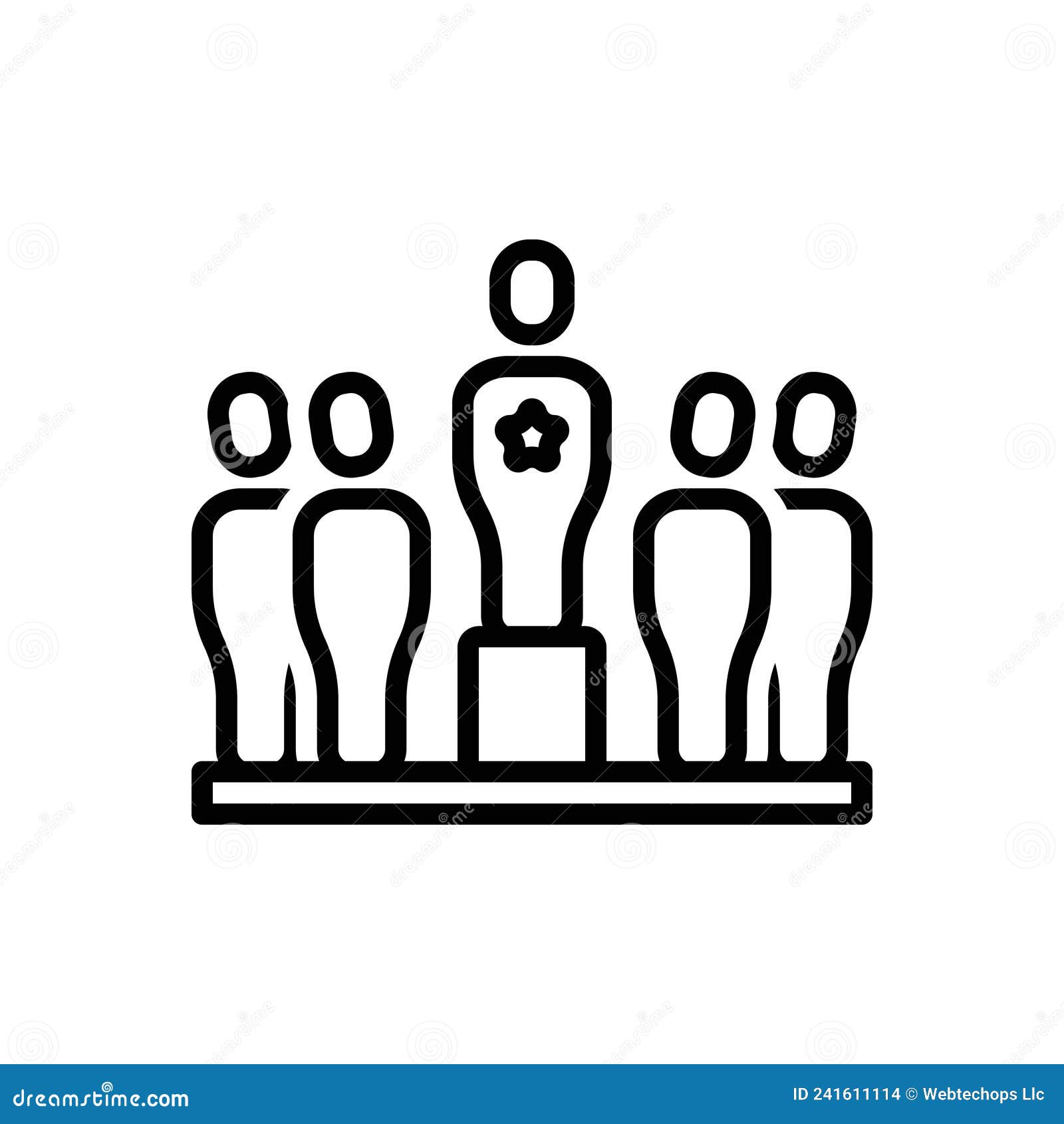 Black Line Icon for Impressive, Powerful and Influential Stock Vector ...