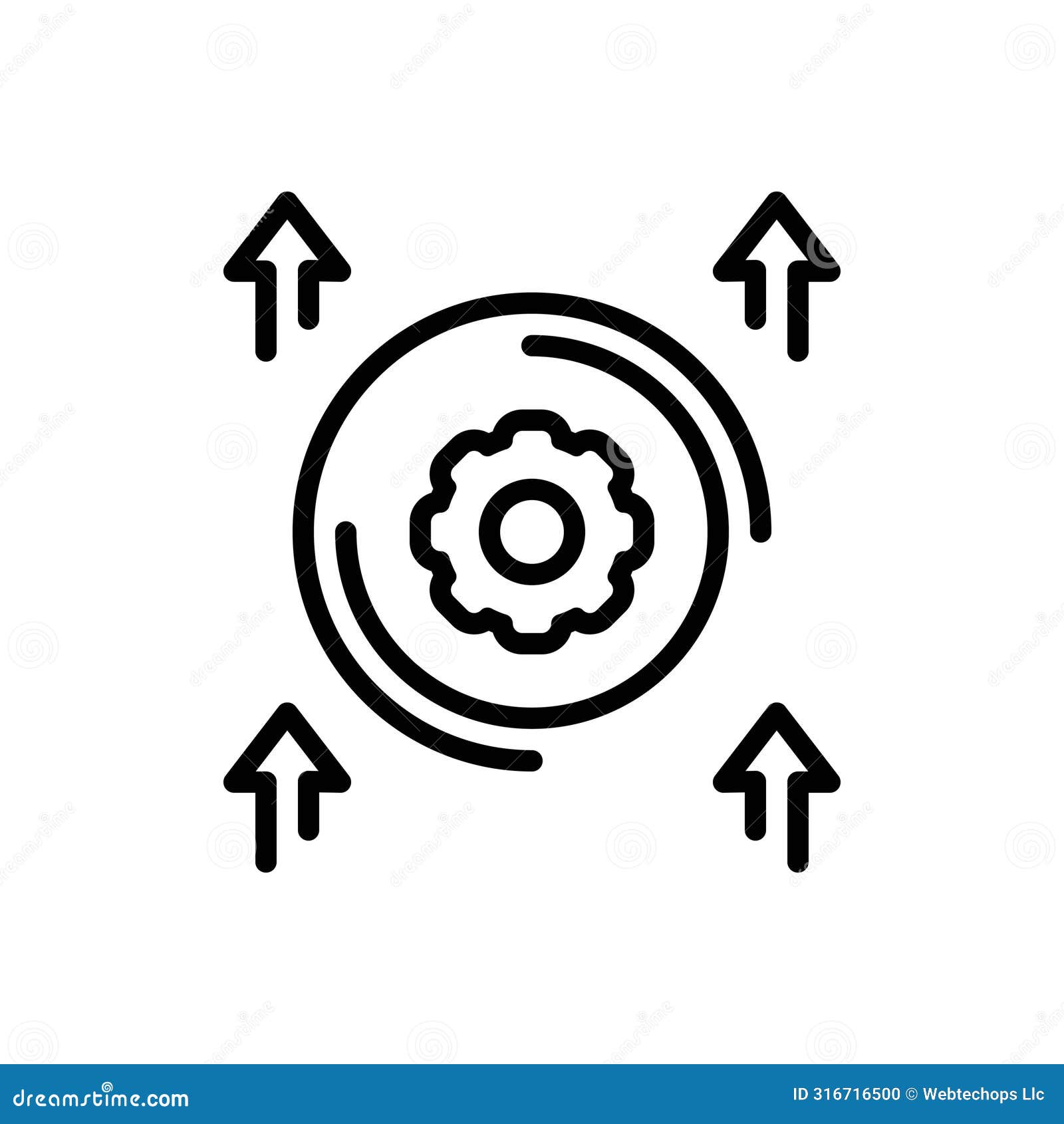 Black Line Icon for Improvement, Reform and Workflow Stock Vector ...