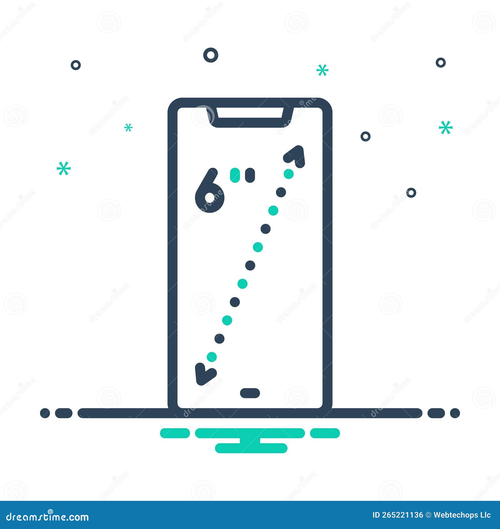 Mix Icon for Inches, Cell Phone and Led Stock Vector - Illustration of ...