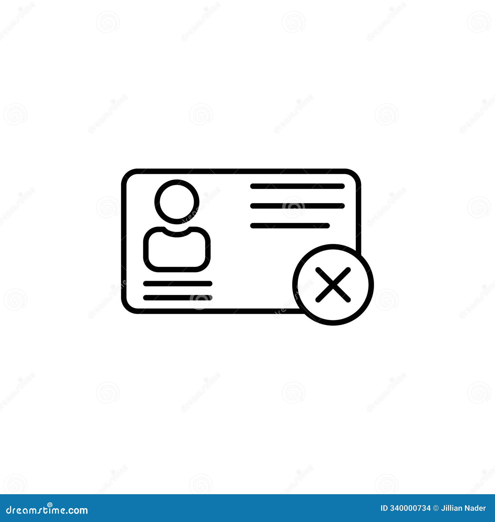 An Icon of an Incorrect ID Card Representing Identity Verification ...