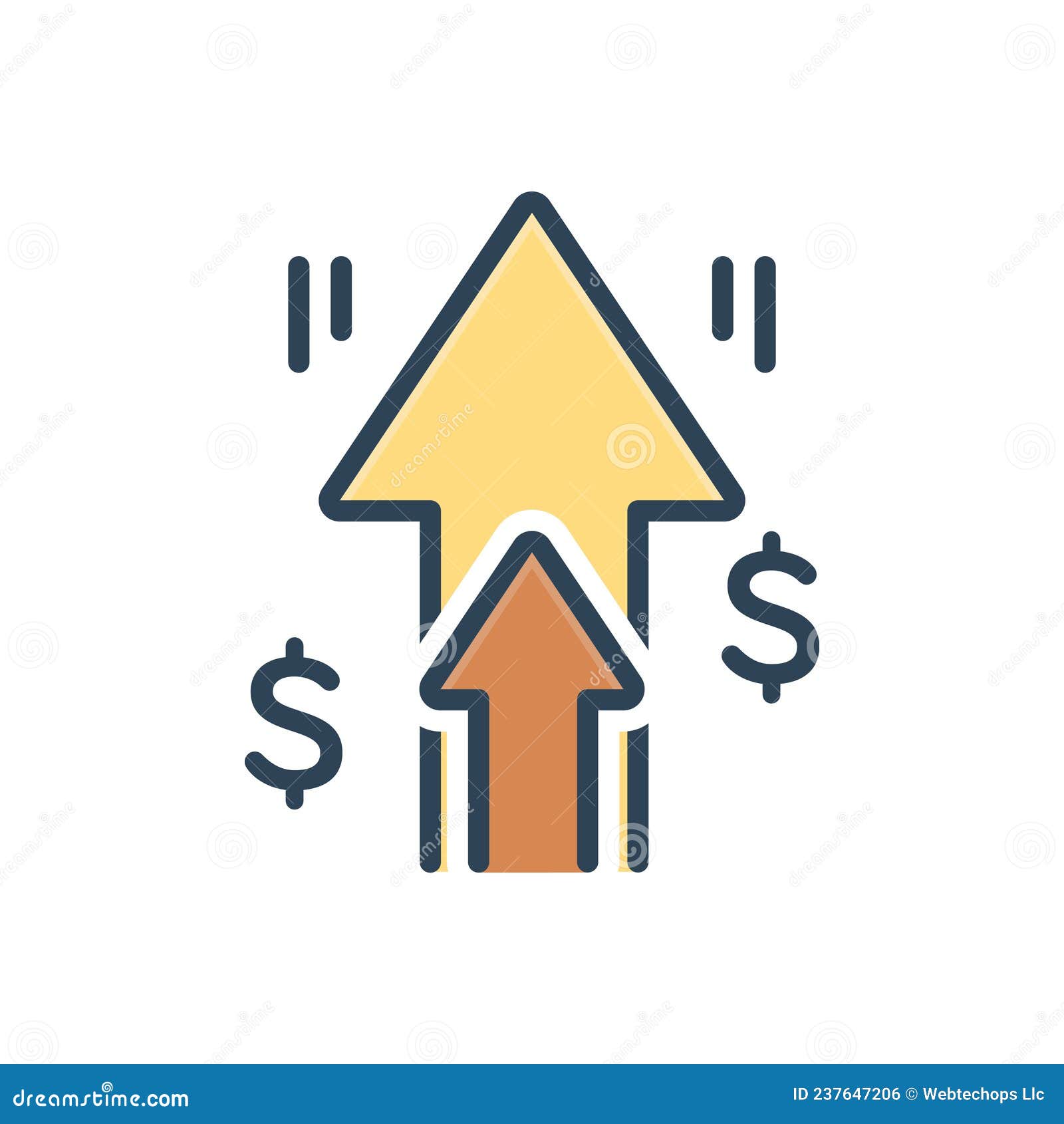 Color Illustration Icon for Increased, Statistic and Success Stock ...