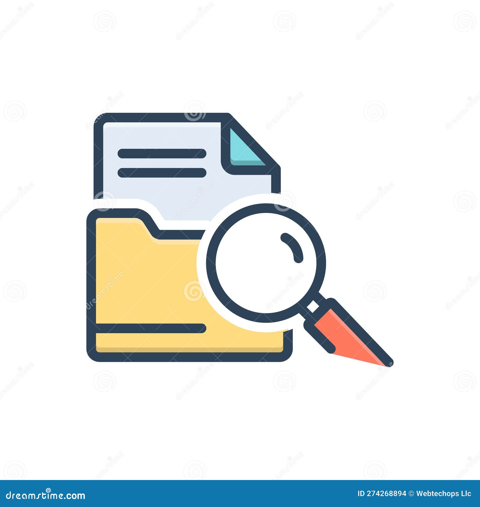 Color Illustration Icon for Index, Index Card and Folder Stock ...