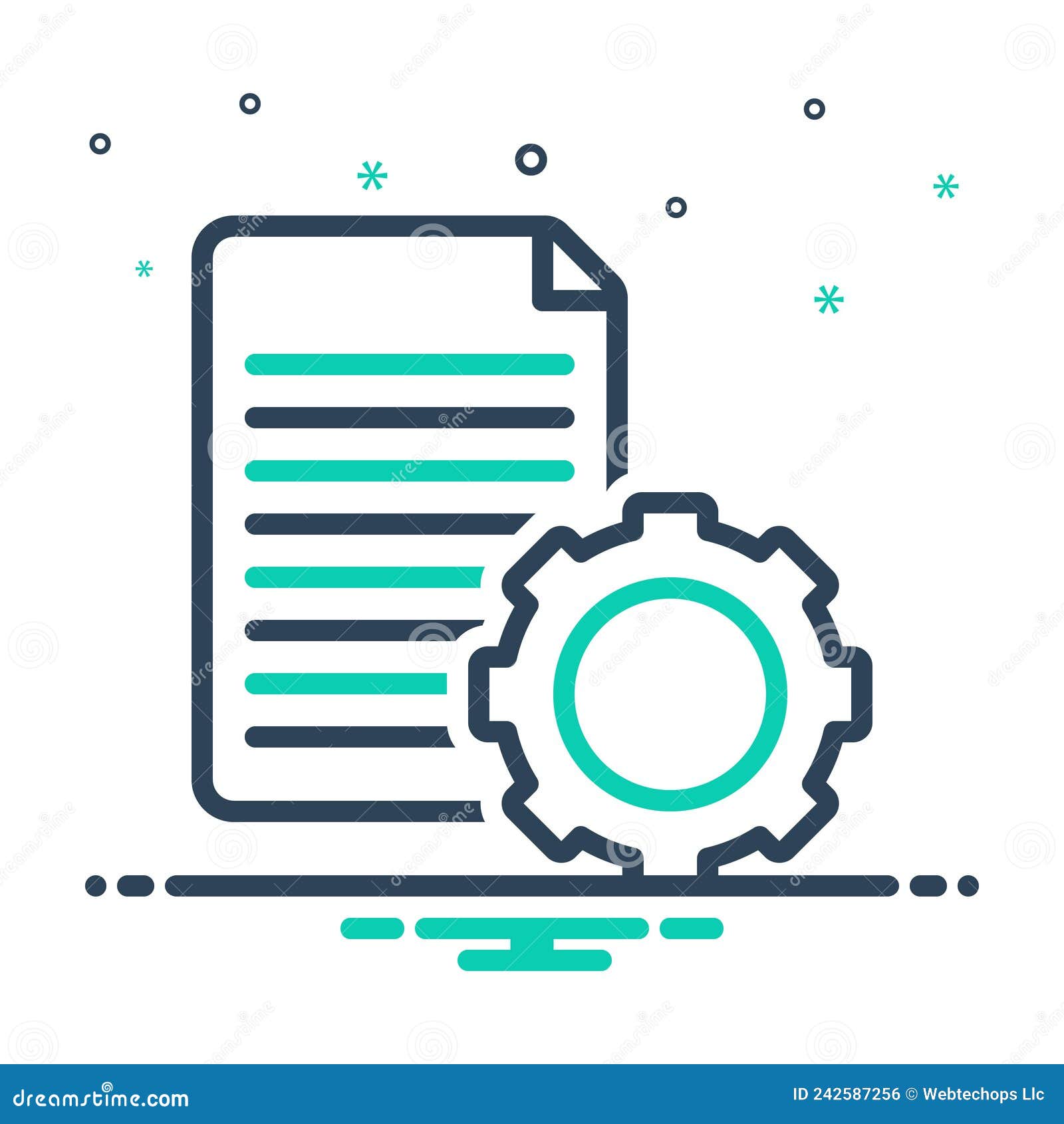 Mix Icon for Indexes, Table of Contents and Document Stock Vector ...