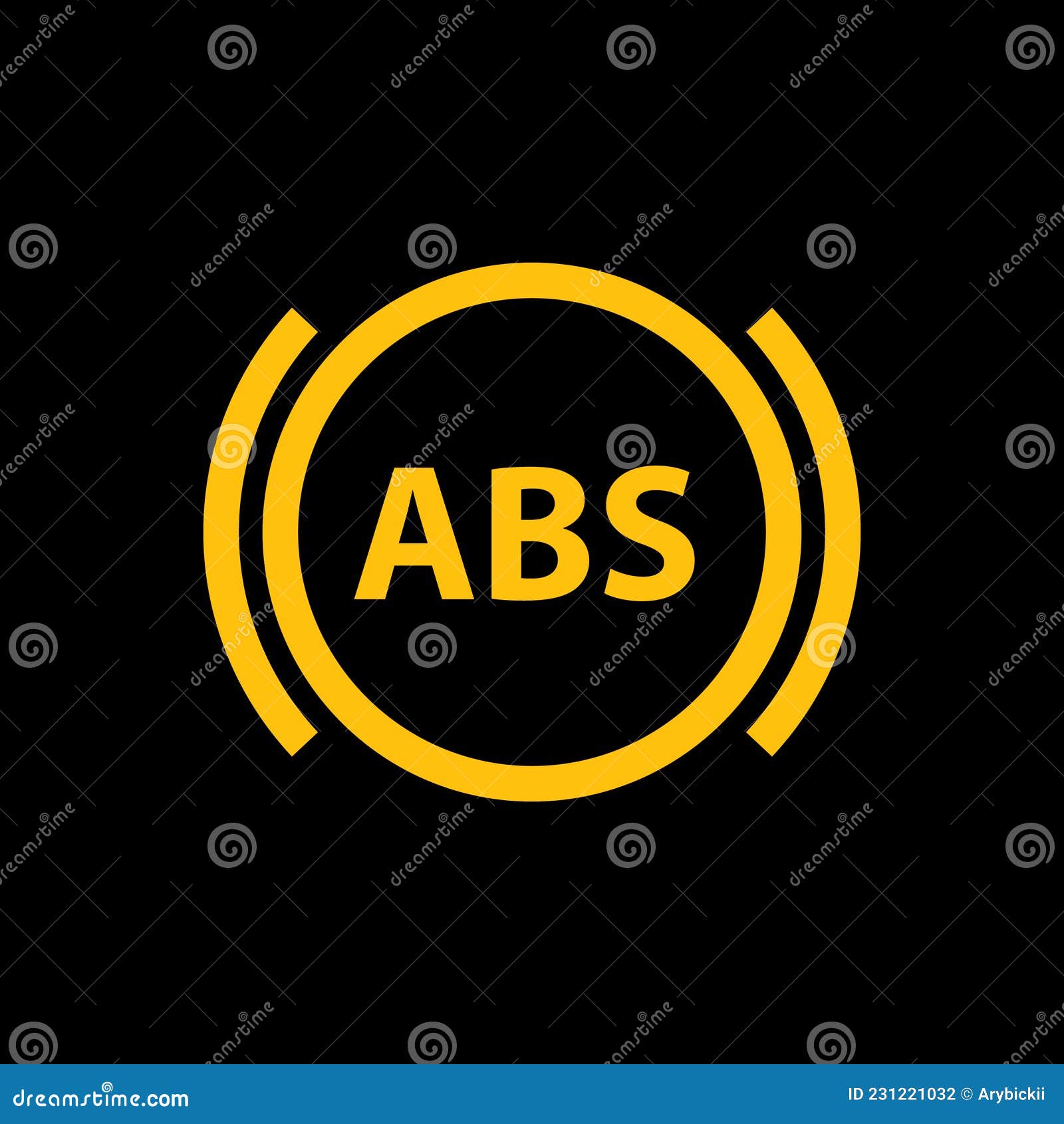 Icon indicates abs. Vector stock vector. Illustration of automotive ...