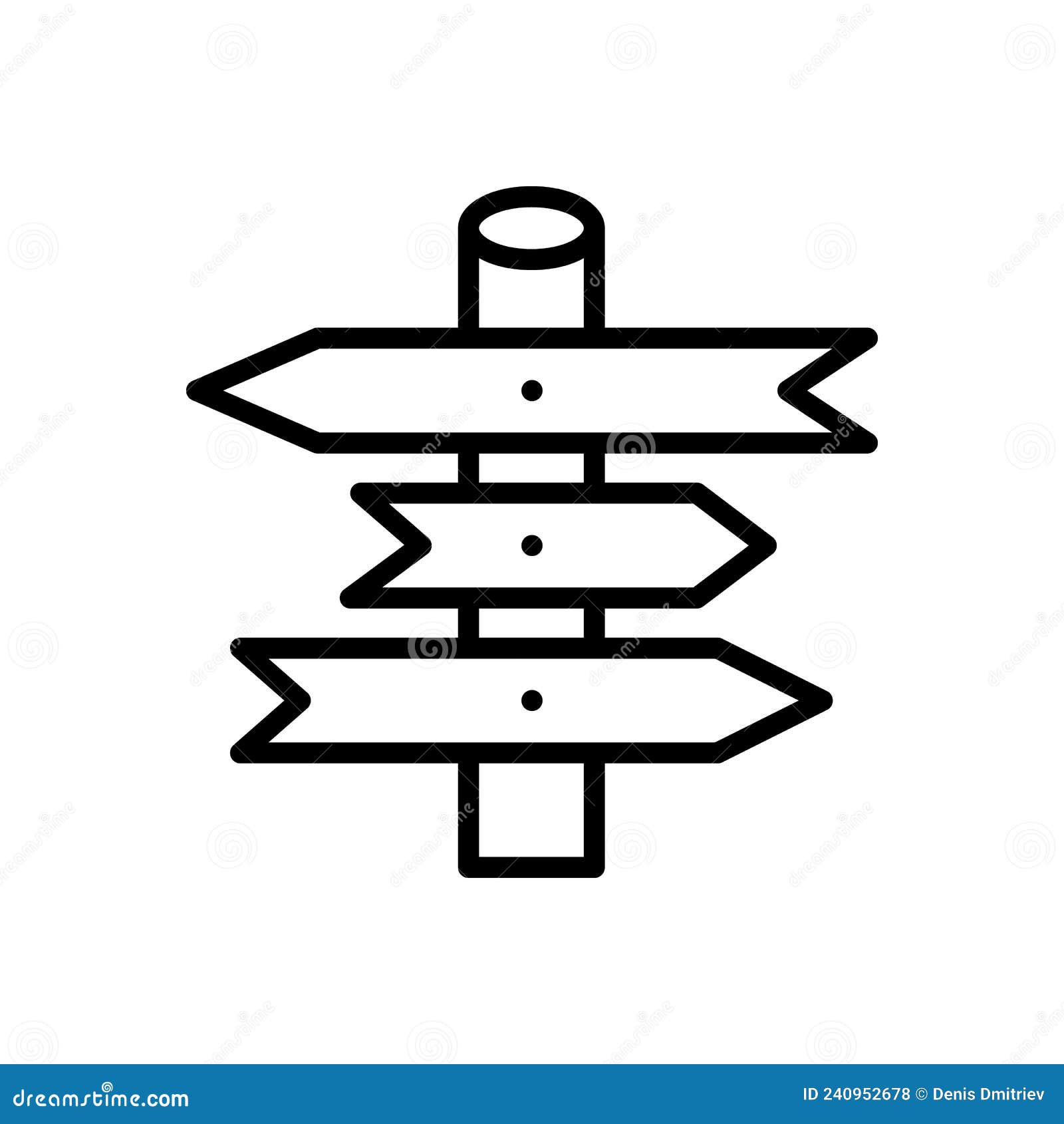 Icon Indicates Direction Path. Informer, Map, Location, Intersection ...