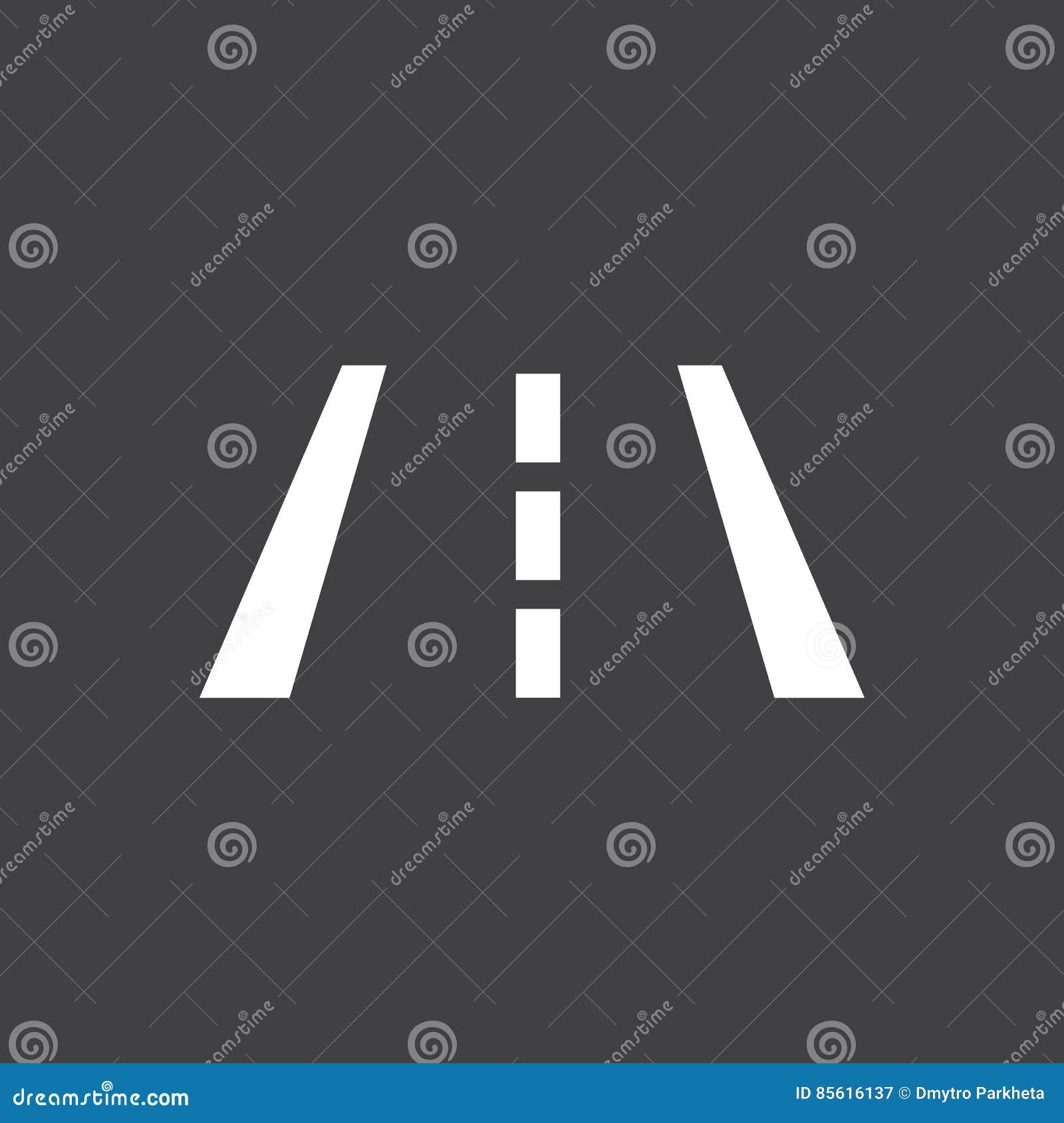 The Icon Indicates a Lane Change Stock Vector - Illustration of ...