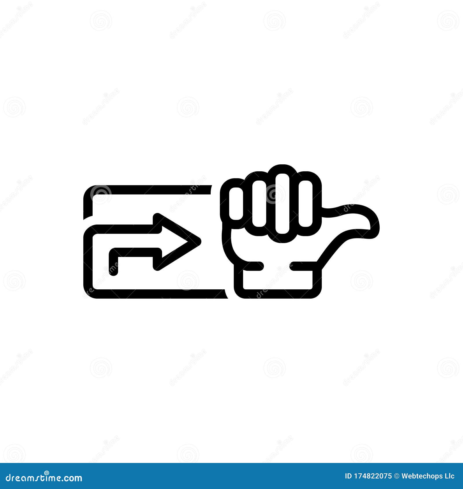 Black Line Icon for Indication, Sign and Hint Stock Vector ...