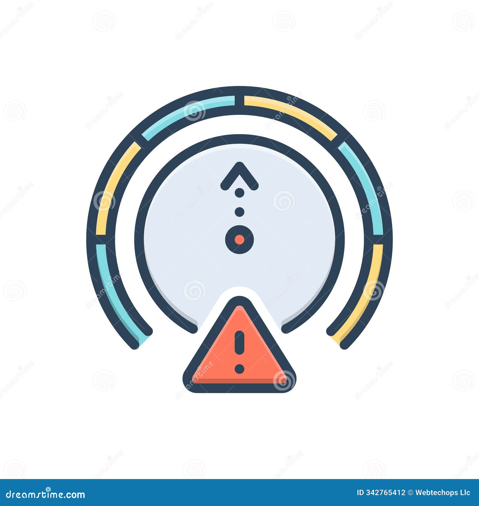 Color Illustration Icon for Indicator, Caution and Risk Stock ...