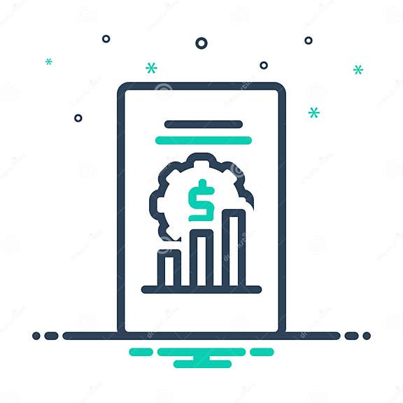 Mix Icon for Indices, Indicator and Scale Stock Vector - Illustration ...