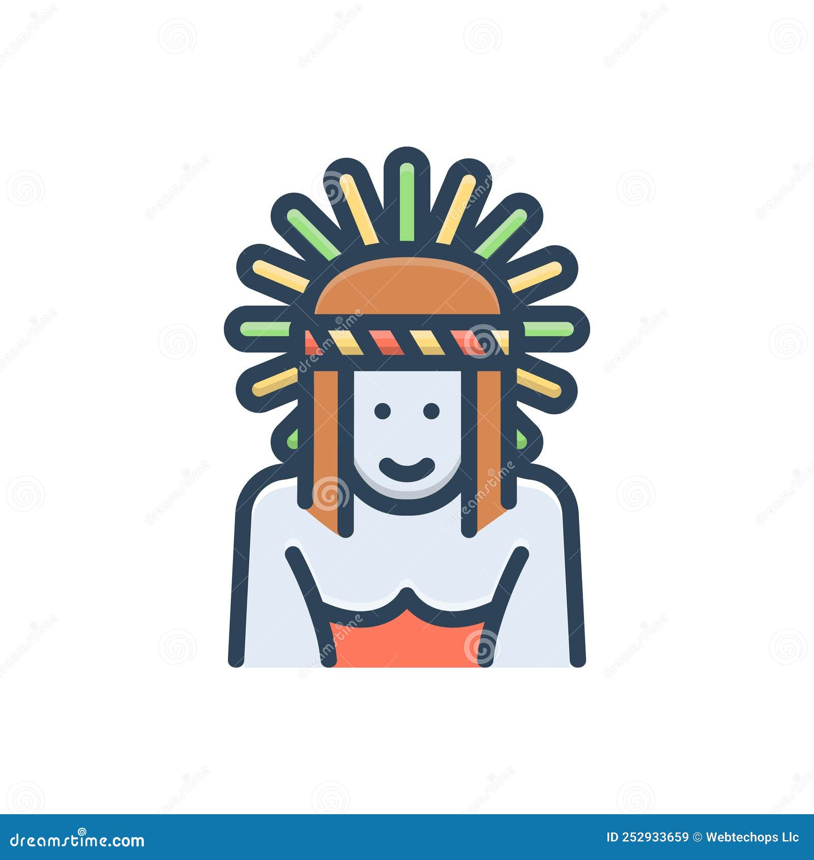 Color Illustration Icon for Indigenous, Domestic and Endemic Stock ...