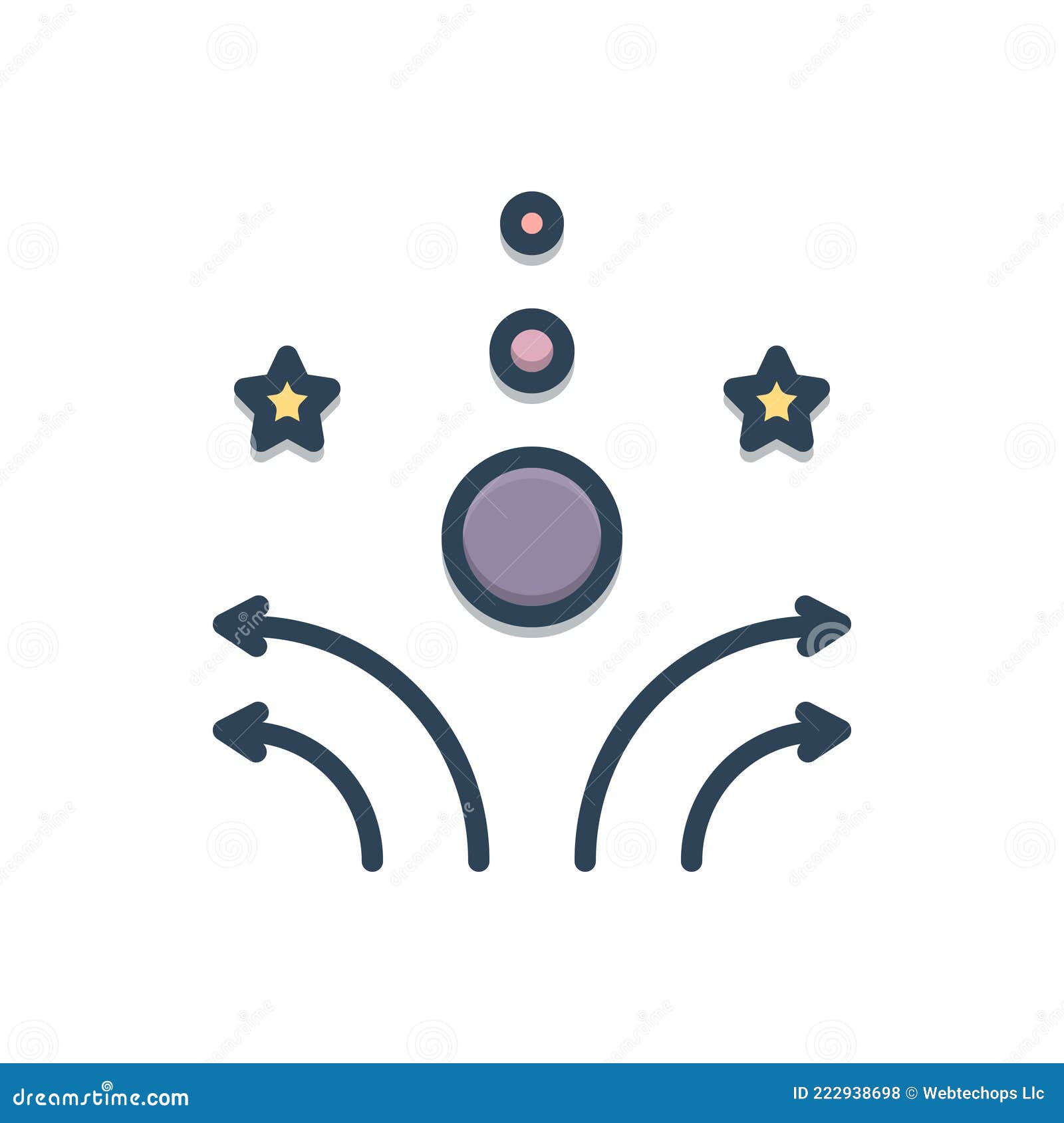 Color Illustration Icon for Indirect, Unobserved and Indiscernible ...