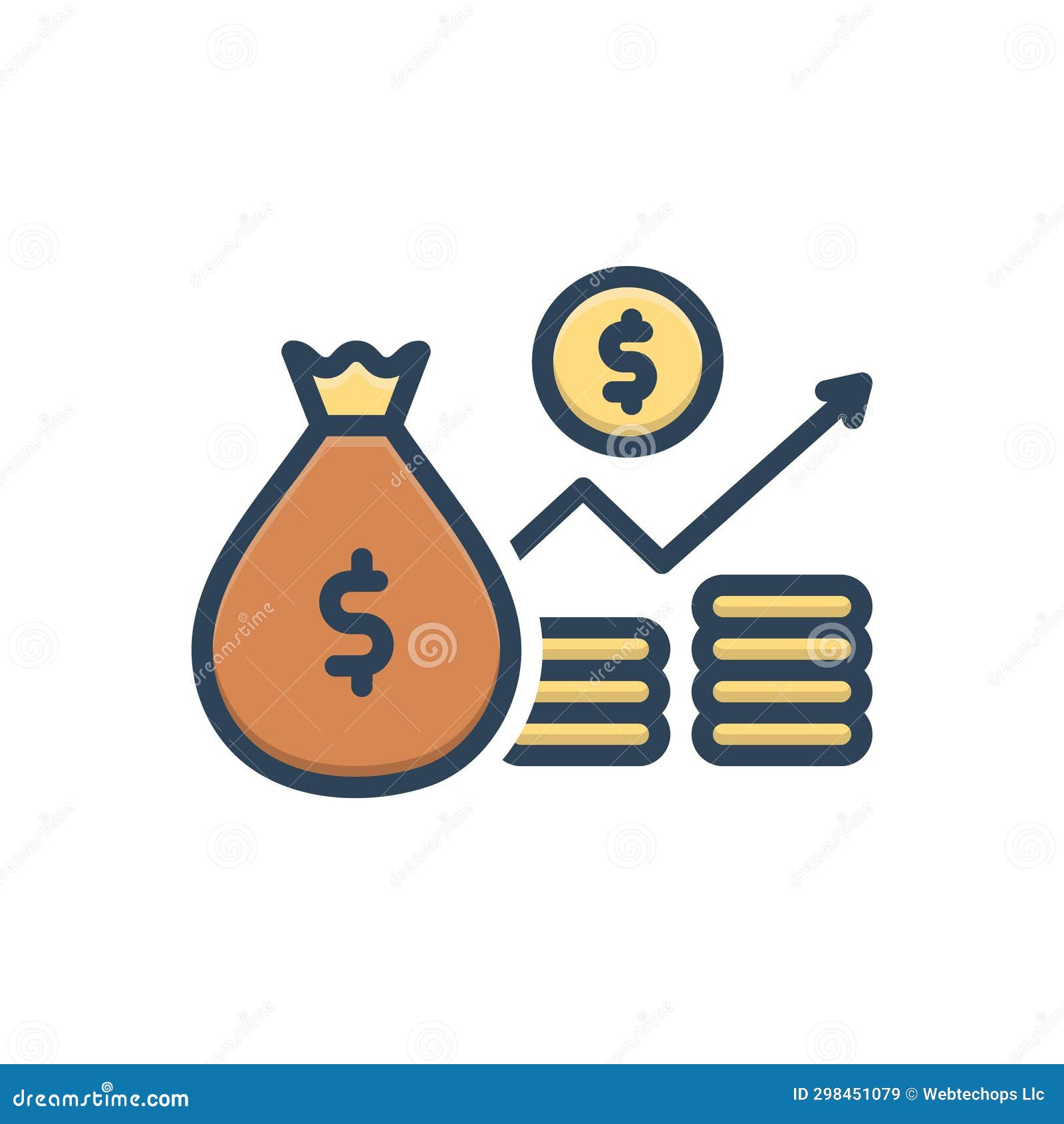 Inflation Money Vector Linear Concept | CartoonDealer.com #303789686