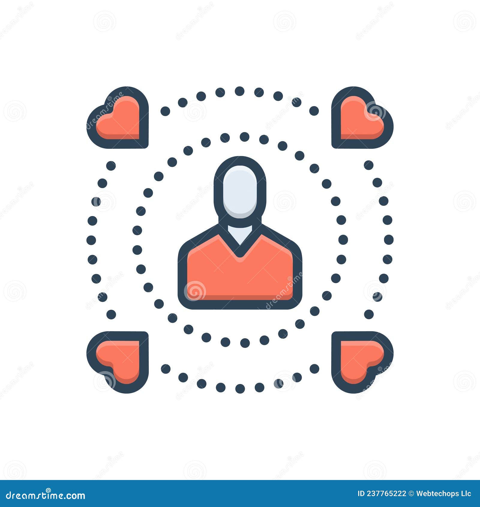 Color Illustration Icon for Influence, Efficacy and Force Stock ...