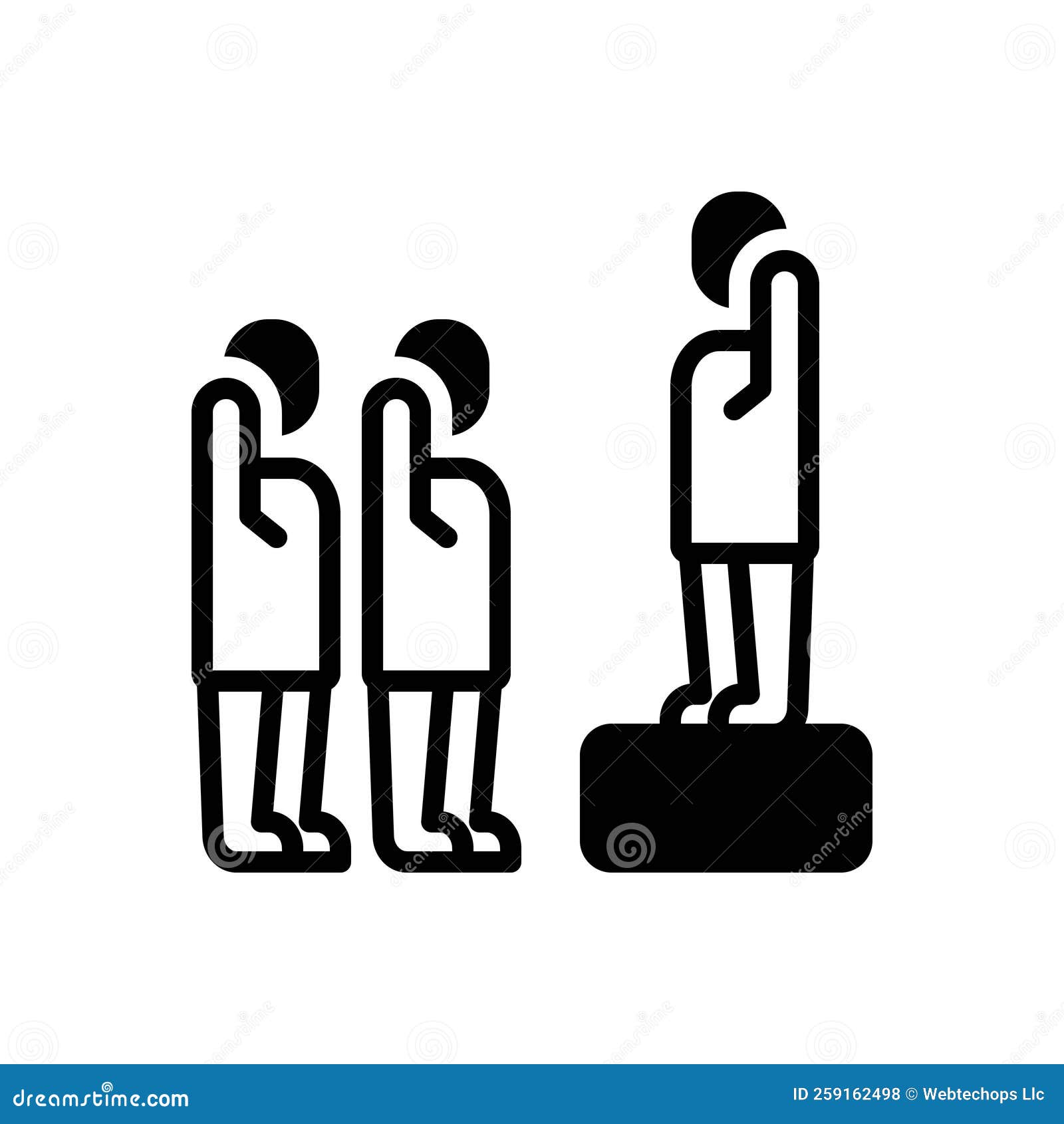 Black Solid Icon for Influenced, Affect and Guide Stock Vector ...