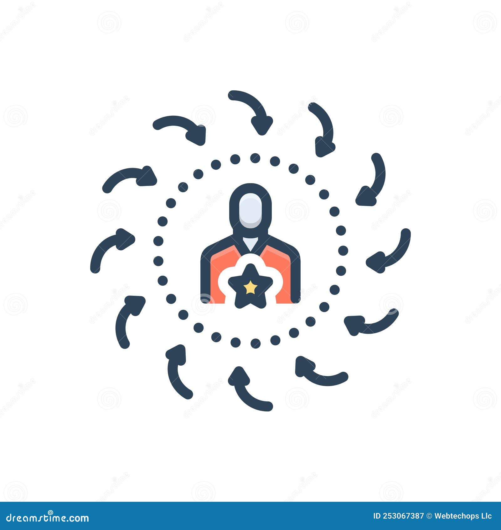 Color Illustration Icon for Influences, Effect and Impact Stock Vector ...