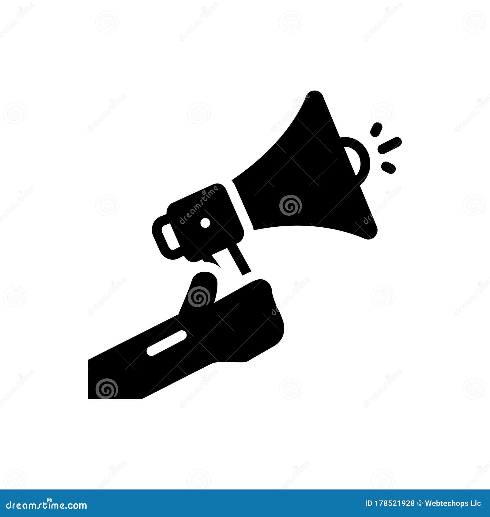 Black Solid Icon for Inform, Enlighten and Notify Stock Vector ...