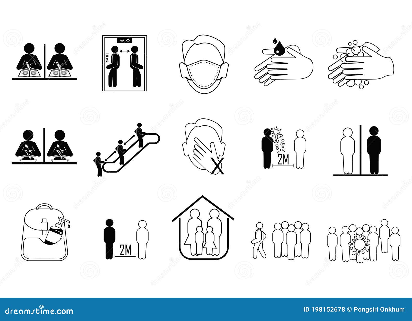 Icon Information about Coronavirus Protective Measures Stock Vector ...