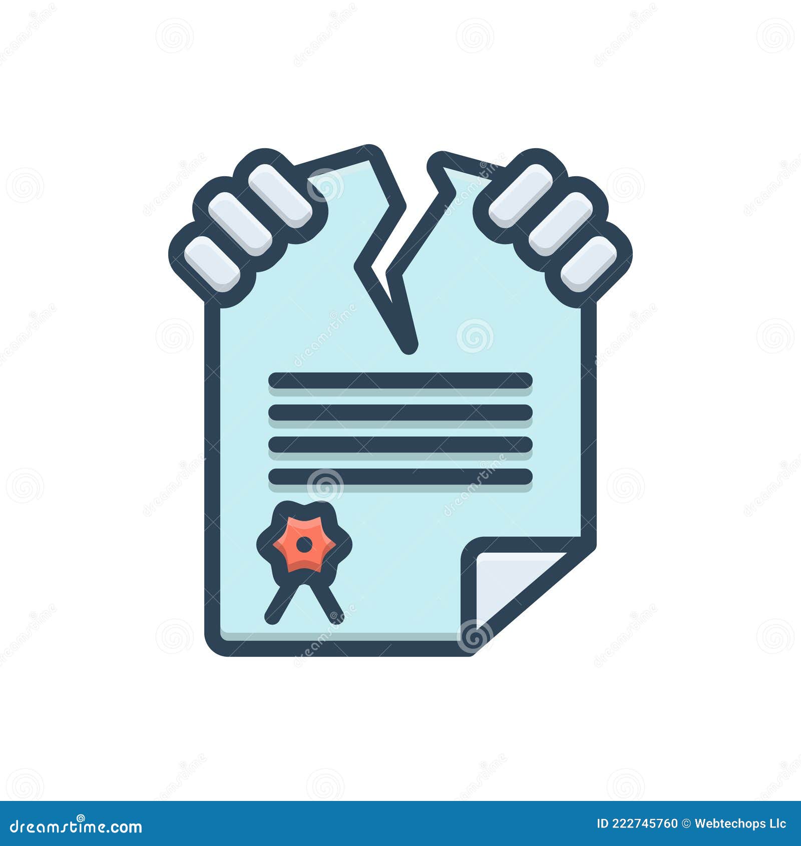 Color Illustration Icon for Infringement, Violation and Breach Stock ...