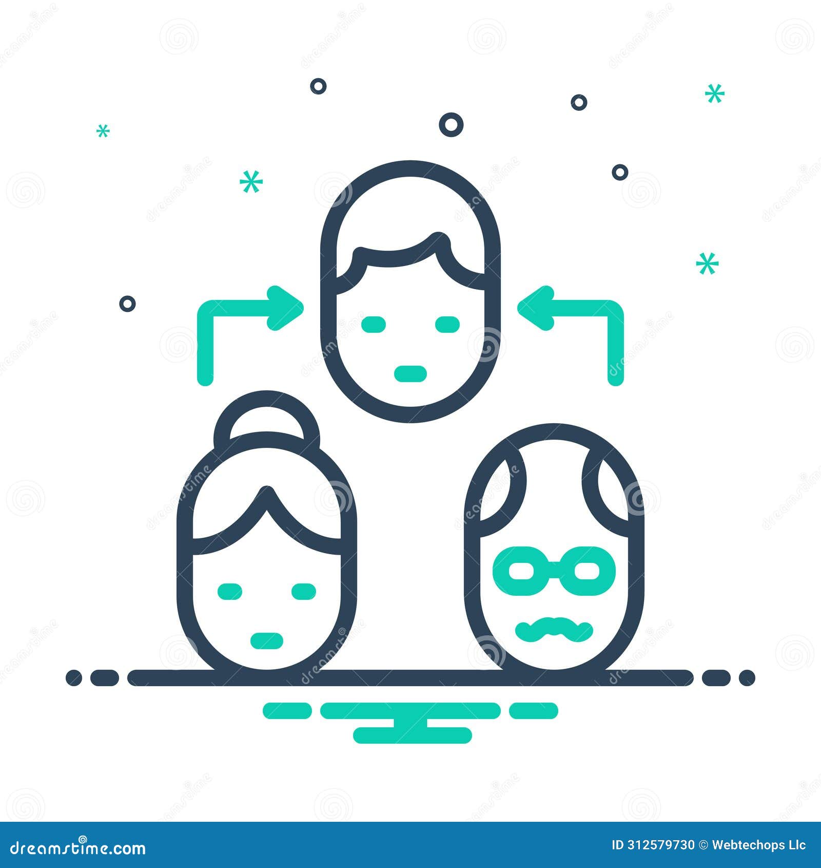 Mix Icon for Inheritance, Heritage and Old Age Stock Vector ...