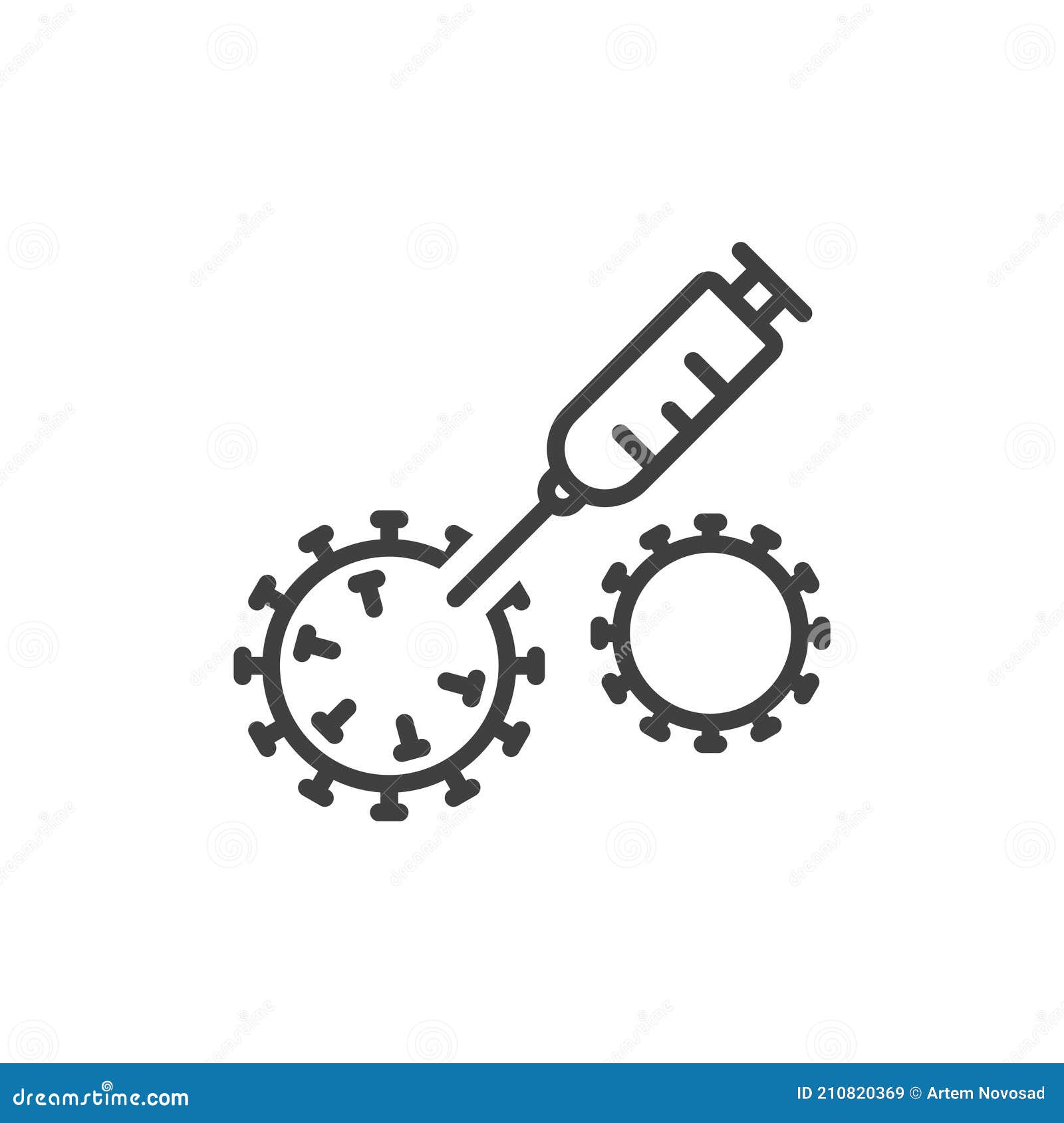 Icon Injection into the Virus by Means of a Syringe. Image Viruses ...