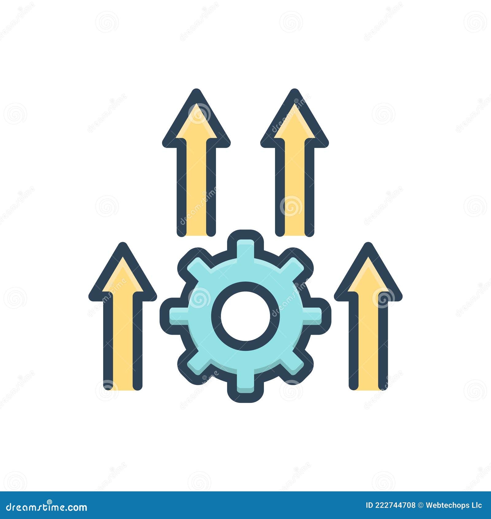 Color Illustration Icon for Inprocessing, Process and Headway Stock ...