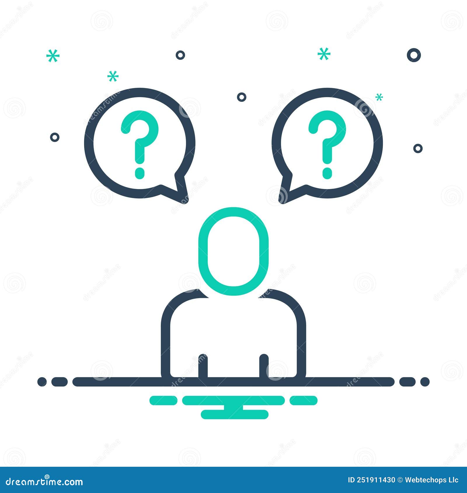 Mix Icon for Inquire, Calibrate and Question Stock Vector ...