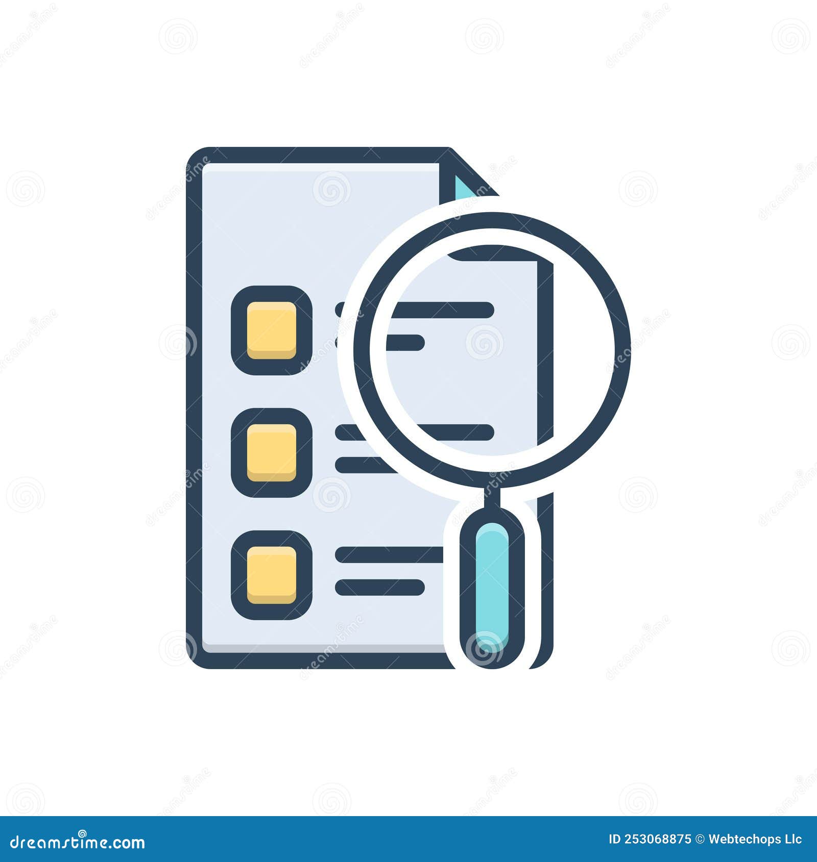 Color Illustration Icon for Inspections, Examination and Check Stock ...