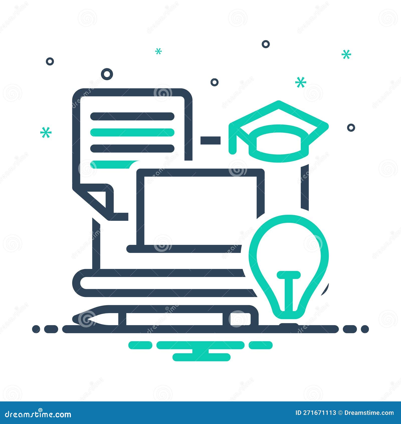 Mix Icon for Instructional, Informational and Education Stock ...