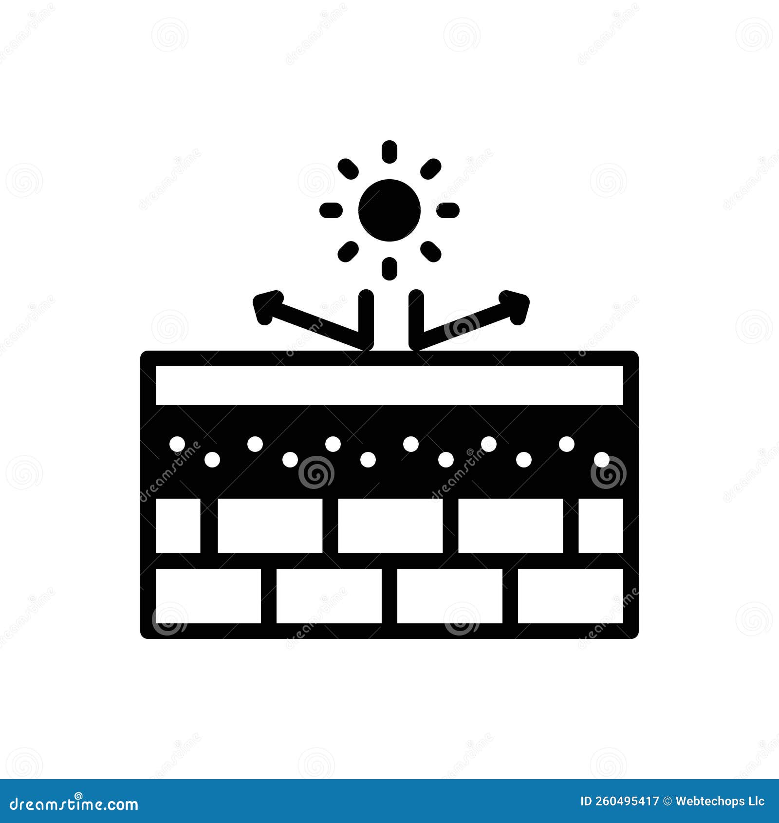 Black Solid Icon for Insulation, Covering and Cushioning Stock Vector ...