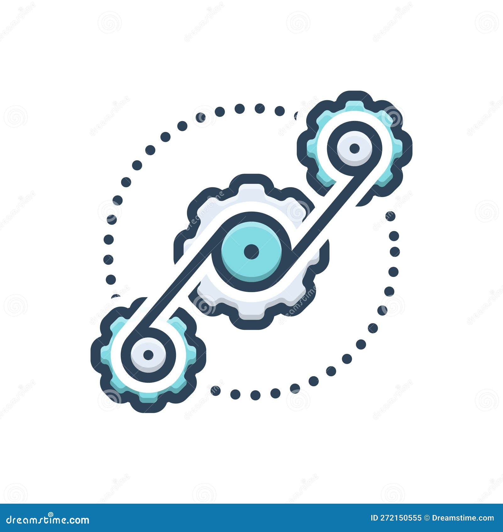 Color Illustration Icon for Integration, Combination and Interflow ...