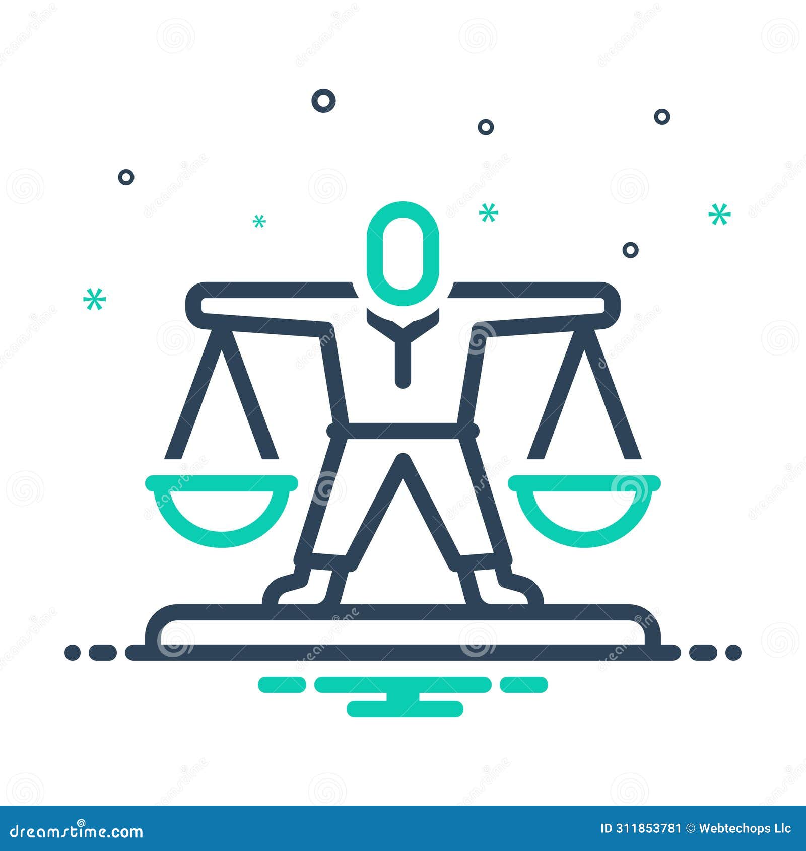 Mix Icon for Integrity, Legal and Justice Stock Vector - Illustration ...