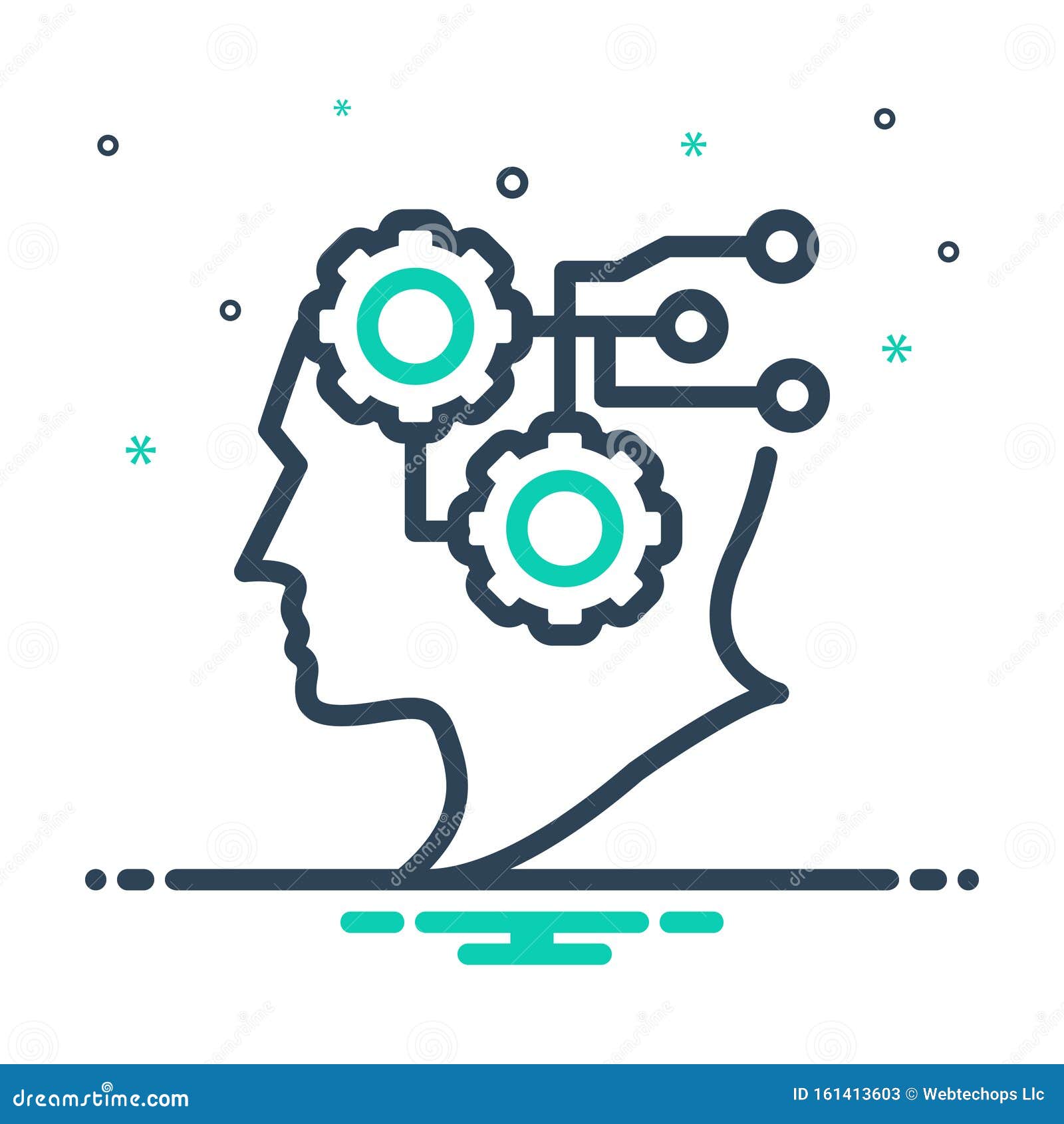 Mix Icon for Intelligence, Intellect and Sence Stock Vector ...