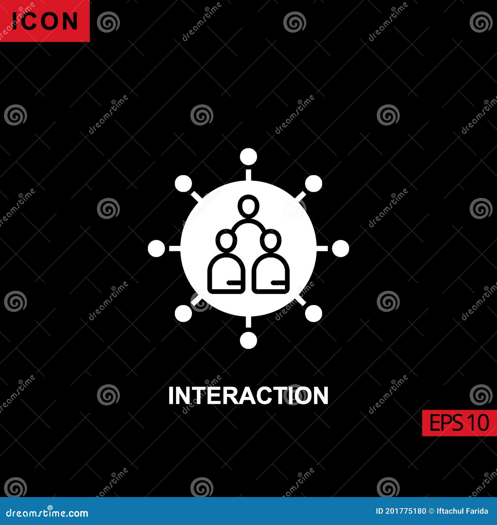Icon Interaction. Glyph, Flat or Filled Vector Icon Symbol Sign ...