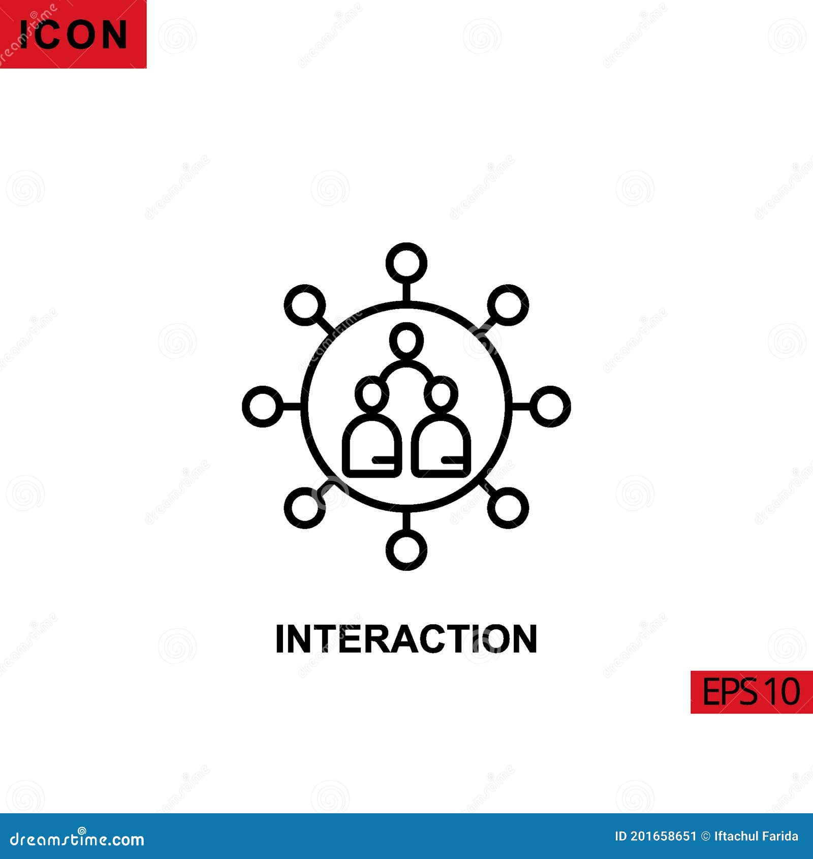 Icon Interaction. Outline, Line or Linear Vector Icon Symbol Sign ...
