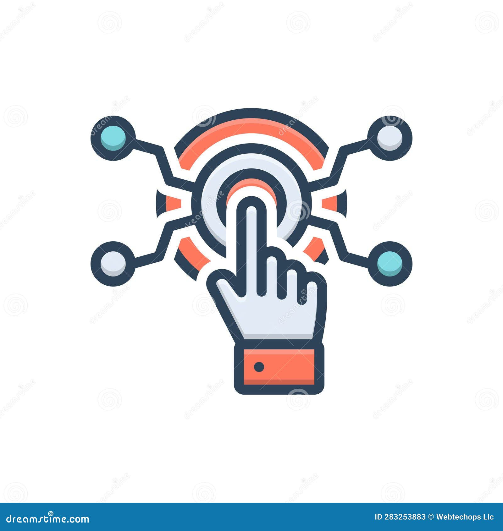 Color Illustration Icon for Interactive, Influencing and Technology ...