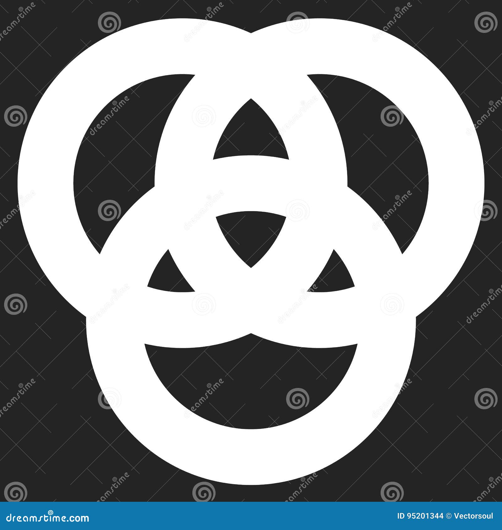 Icon with 3 Interlocking Circles. Rings Stock Illustration ...