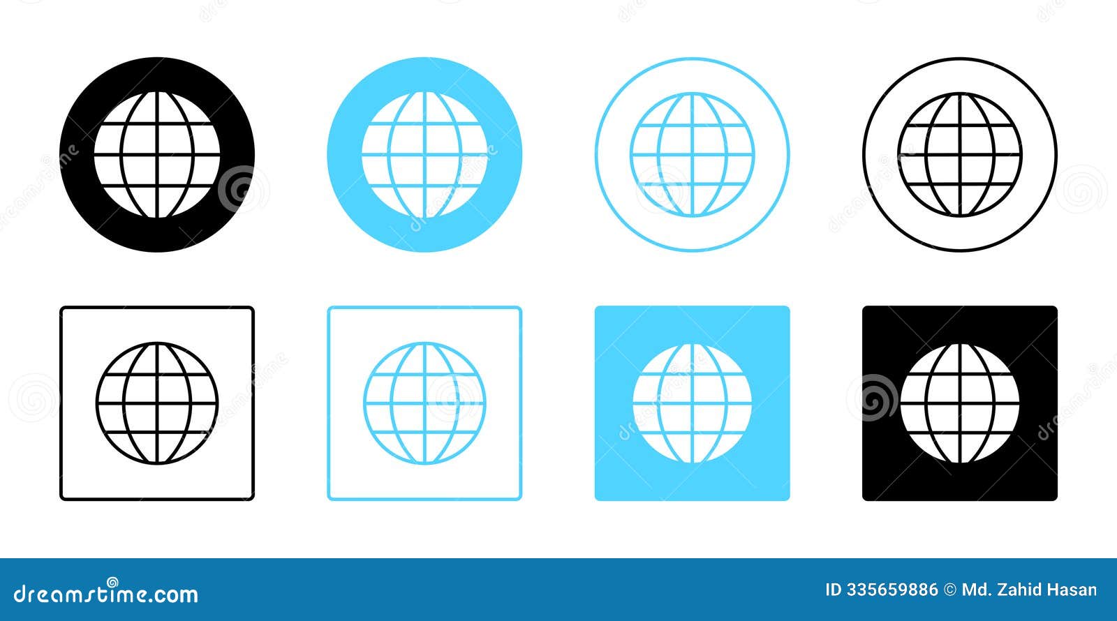 Internet Icon World Web Www Earth Globe Icons Set Website Browser Icon ...