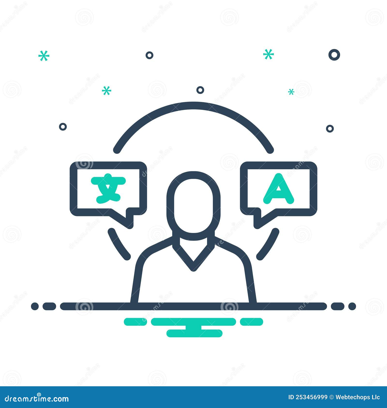Mix Icon for Interpretation, Explanation and Elucidation Stock ...