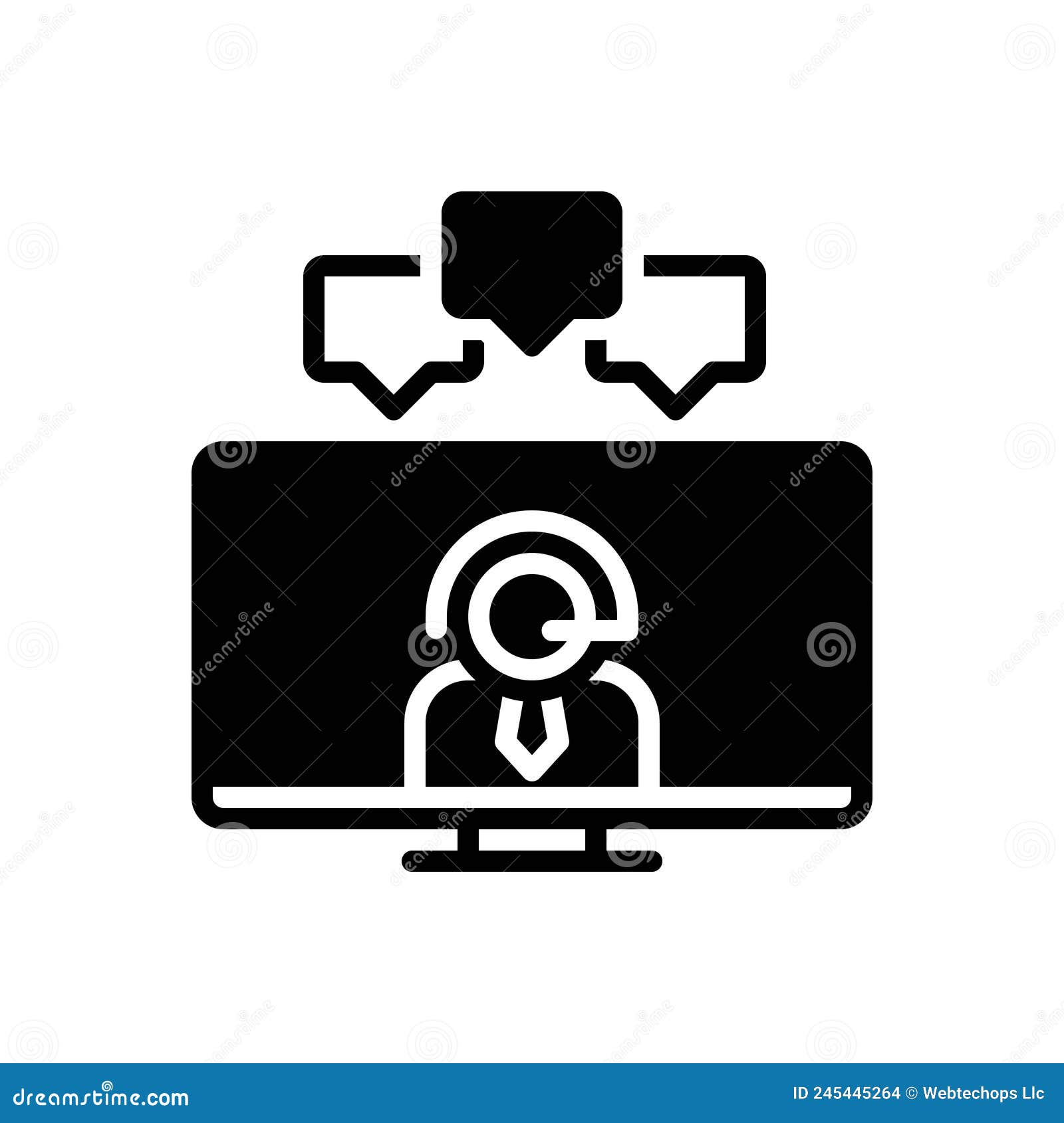 Black Solid Icon for Interpreted, Decode and Explain Stock Vector ...