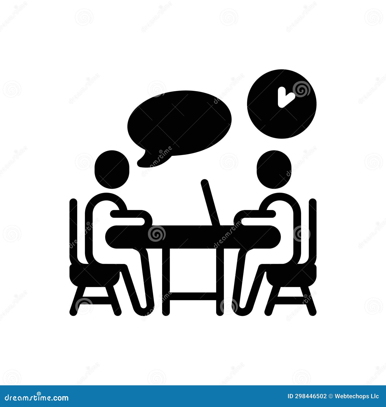 Black Solid Icon for Interview, Job Interview and Candidate Stock ...