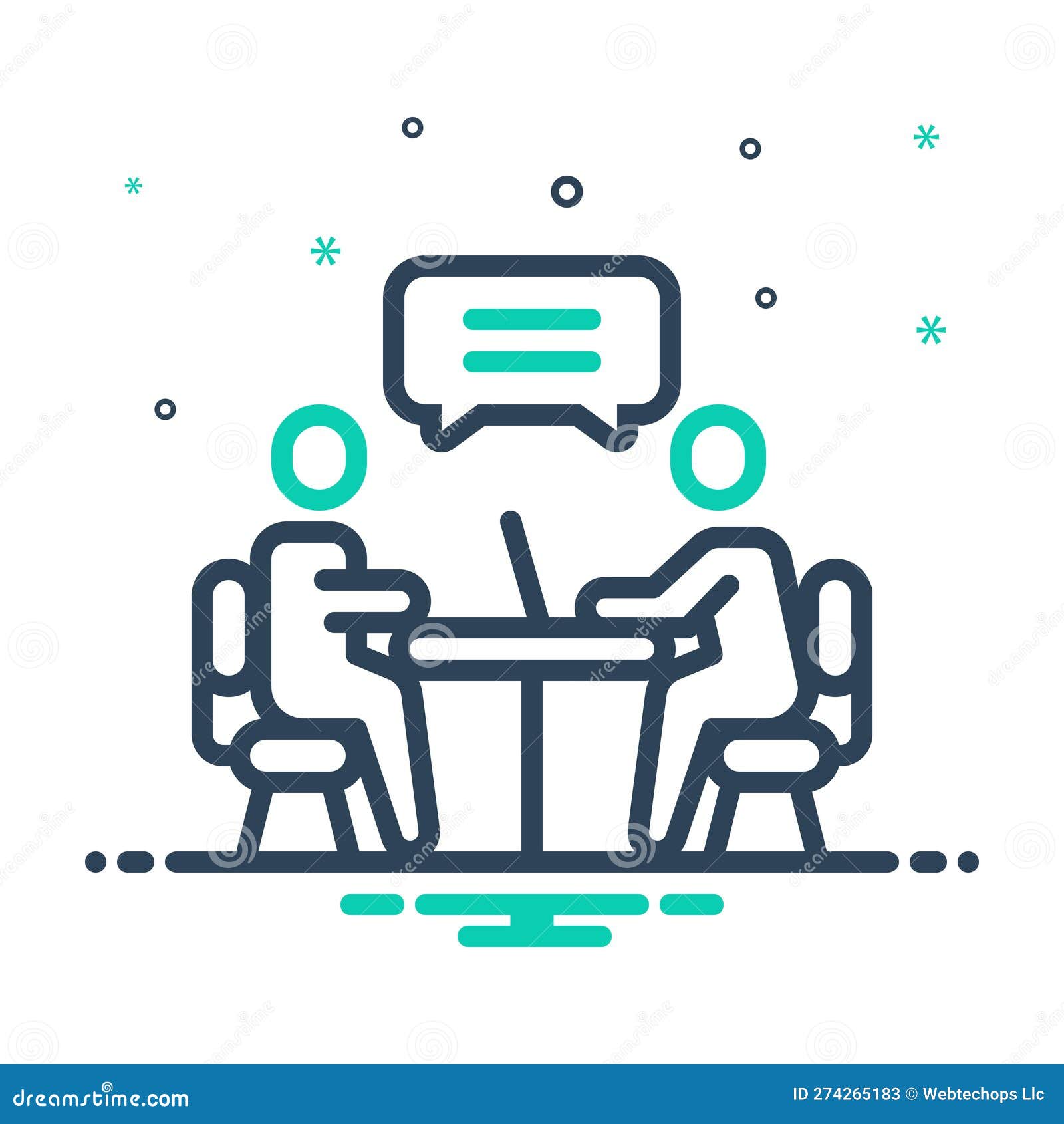 Mix Icon for Interview, Meeting and Conversation Stock Illustration ...