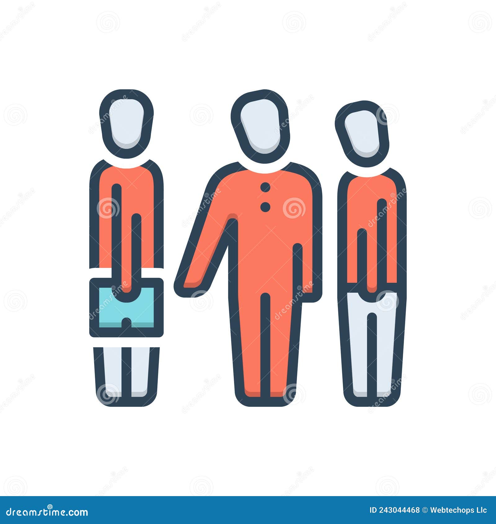 Color Illustration Icon for Introduction, Acquaintance and ...