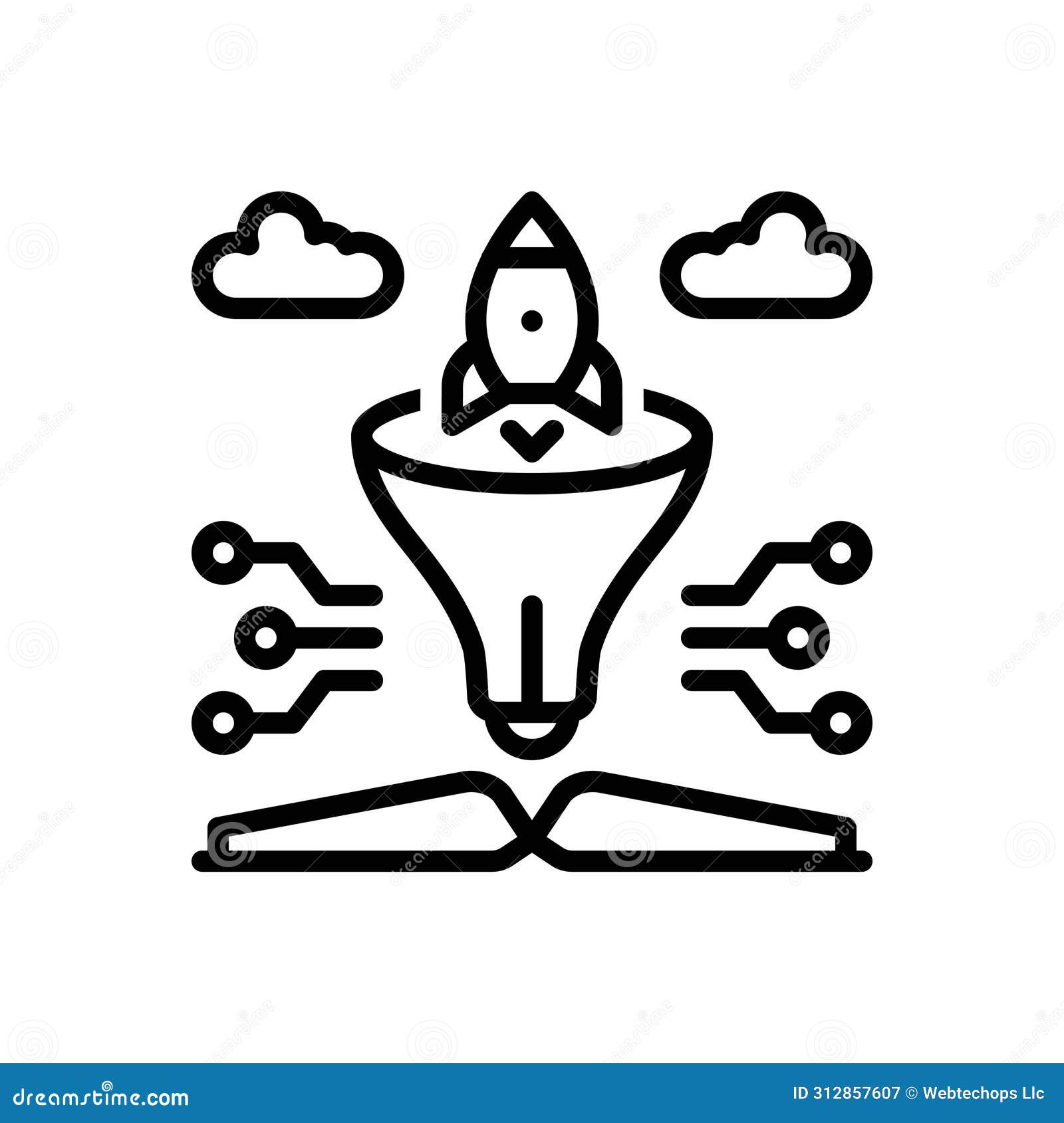 Black Line Icon for Invention, Inventor and Idea Stock Vector ...