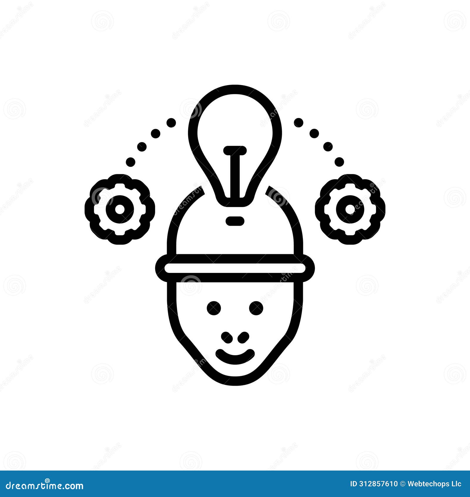 Black Line Icon for Inventor, Idea and Designer Stock Vector ...